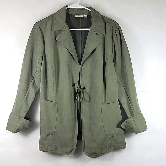 Cato | Jackets & Coats | Cato Sage Green Faux Suede Jacket Size L ...